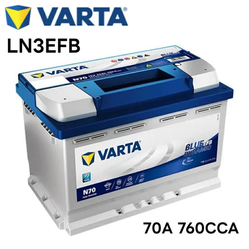 VARTA LN3 EFB バッテリー ブルーダイナミック N70|バルタ 70A 760CCA 570500076 LN3EFB 規格:L3 ...